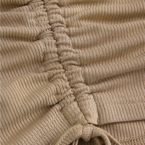 Skirts | Cinched Side Ribbed Slinky Mini Skirt | Poshmark
